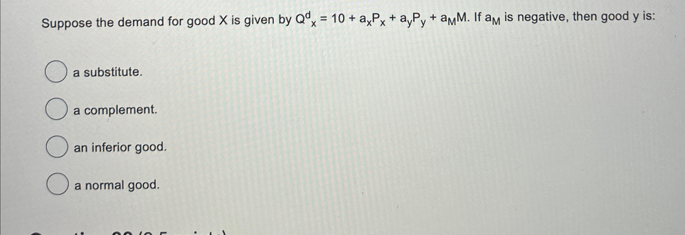 Solved Suppose the demand for good x ﻿is given by | Chegg.com