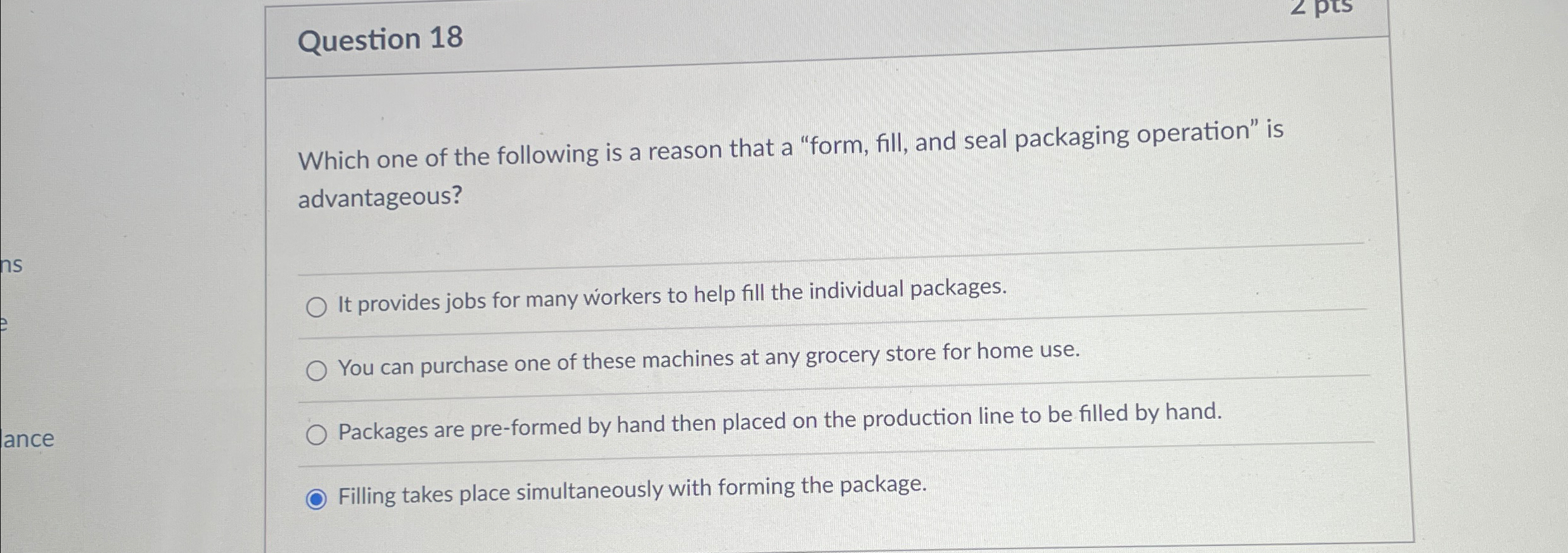 Solved Question 18Which one of the following is a reason | Chegg.com
