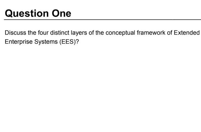 Solved Question One Discuss the four distinct layers of the | Chegg.com