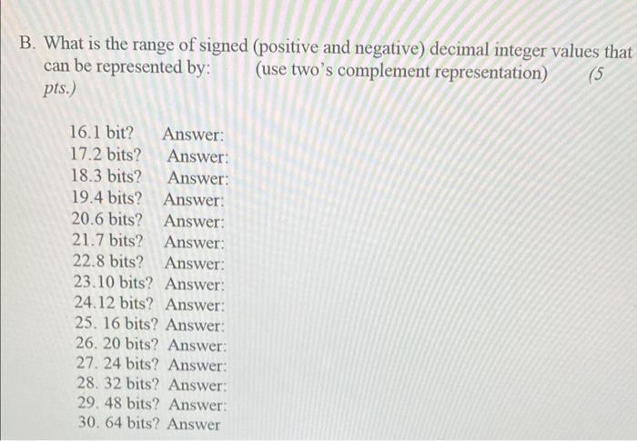 Solved II. Answer the following questions. A. What is the | Chegg.com