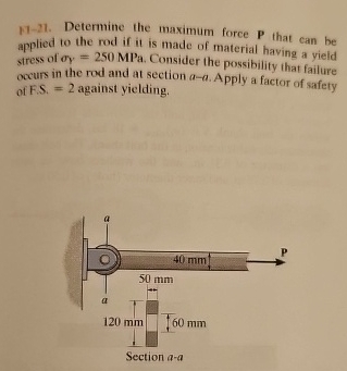 11-21. ﻿Determine the maximum force P ﻿that can | Chegg.com