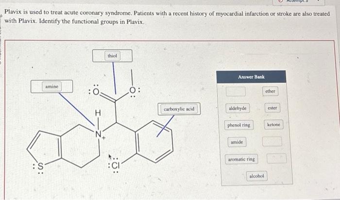 Solved Plavix is used to treat acute coronary syndrome. | Chegg.com