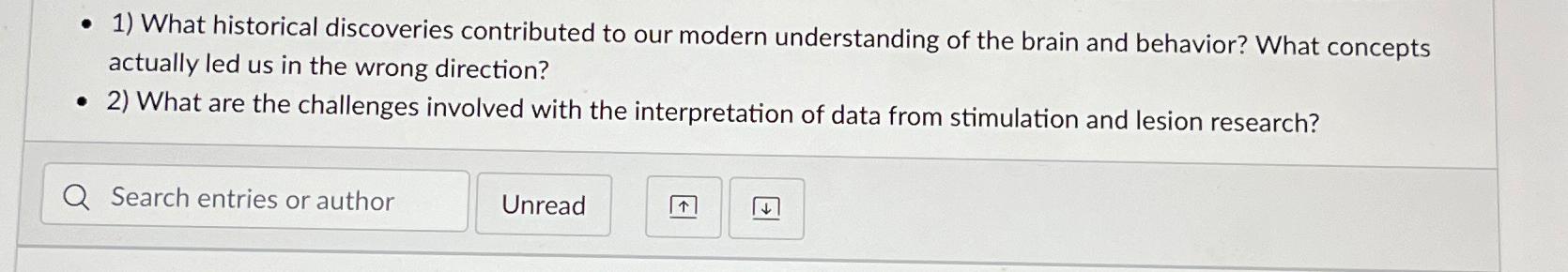 Solved What historical discoveries contributed to our modern | Chegg.com