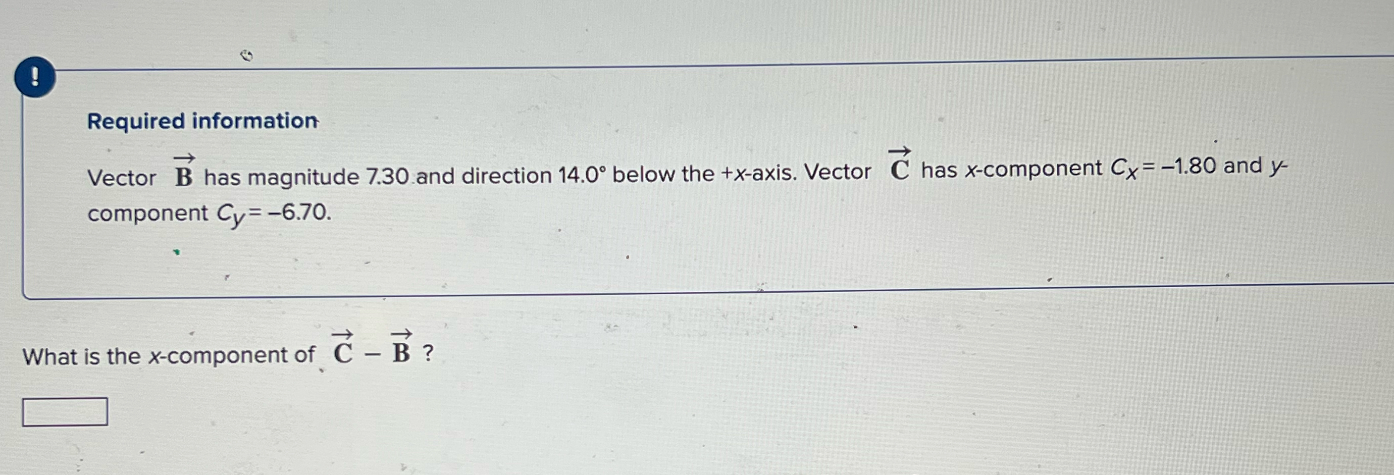 Solved !Required informationVector vec(B) ﻿has magnitude | Chegg.com