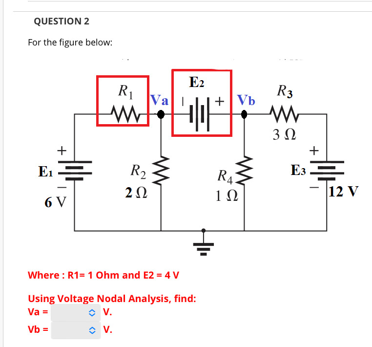 Solved QUESTION 2For the figure below:Where : R1=1Ohm and | Chegg.com