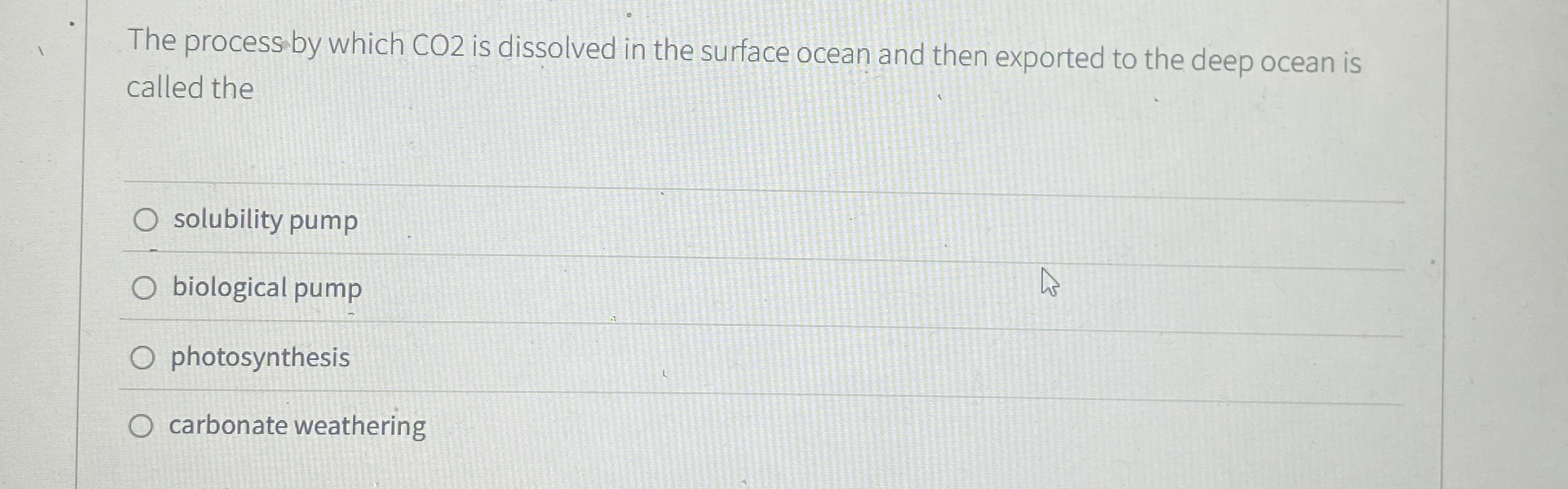 Solved The process by which CO 2 ﻿is dissolved in the | Chegg.com