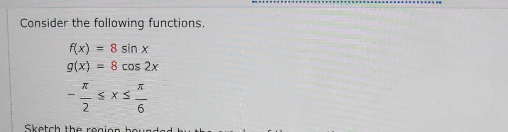 Solved Consider the following functions. | Chegg.com