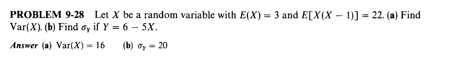 Solved PROBLEM 9-28 ﻿Let x ﻿be a random variable with E(x)=3 | Chegg.com