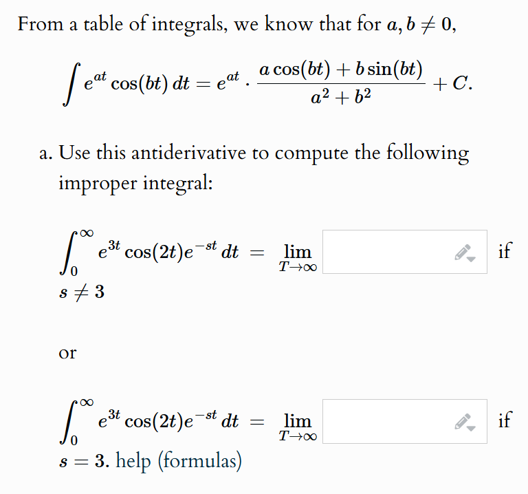 Solved From a table of ﻿integrals, we ﻿know that for | Chegg.com