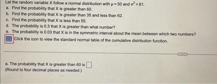 Solved Standard Normal Distribution Table\r\nStandard Normal | Chegg.com