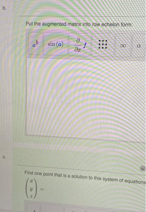 Solved Here is a system of three linear equations: | Chegg.com