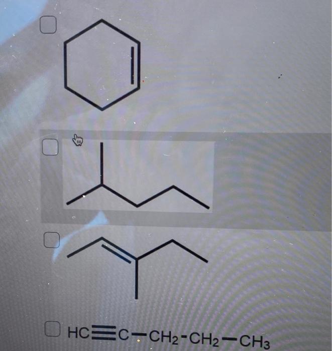 Solved Question Select all the saturated compounds | Chegg.com