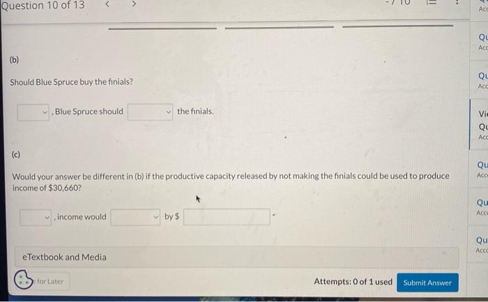 Solved Current Attempt in Progress Blue Spruce Inc. has been | Chegg.com