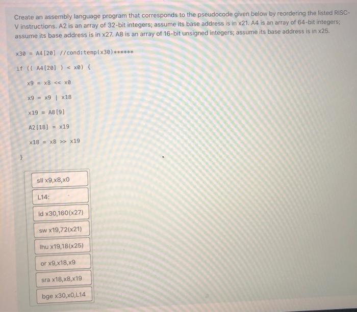 Solved Create an assembly language program that corresponds | Chegg.com