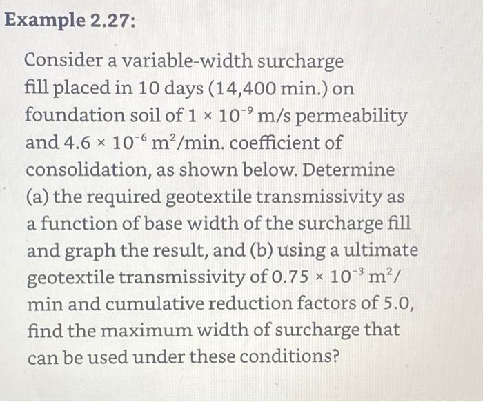 Solved Repeat example 2.27 illustrating pressure drainage of | Chegg.com