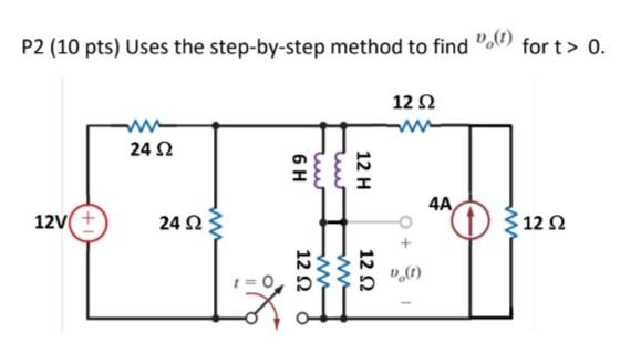 Solved P2 (10 pts) Uses the step-by-step method to find | Chegg.com