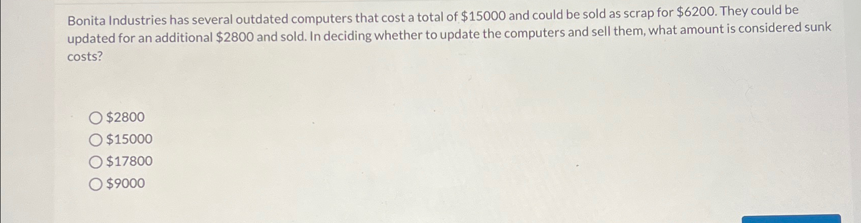 Solved Bonita Industries has several outdated computers that | Chegg.com