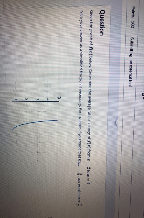 Solved Points 100 Submitting an external tool Question Given | Chegg.com