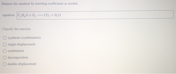 Solved Classify each of these reactions. Ba(CIOZ), — BaCl, + | Chegg.com