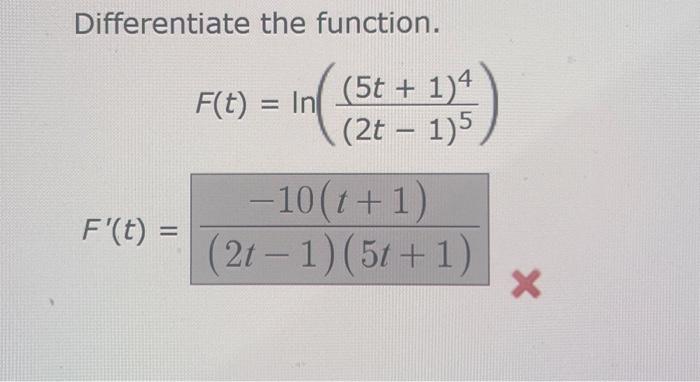 Solved Differentiate the function. | Chegg.com