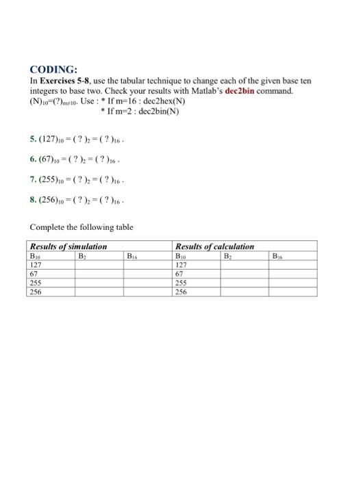 Solved CODING: In Exercises 5-8, use the tabular technique | Chegg.com