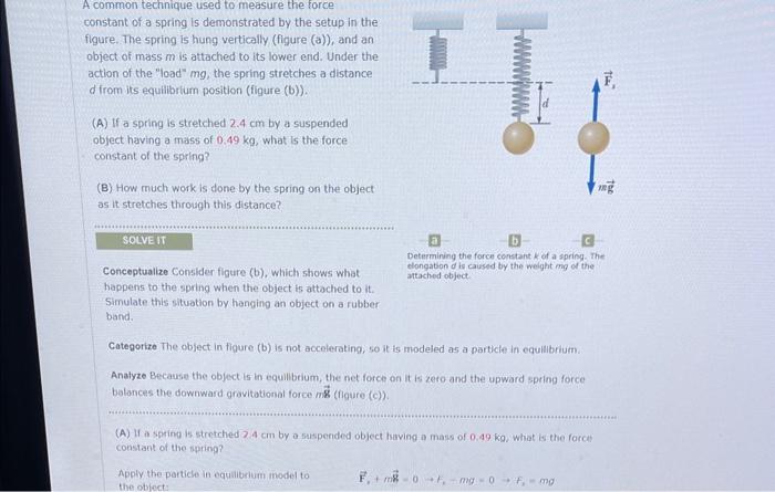 Solved A common technique used to measure the force constant | Chegg.com