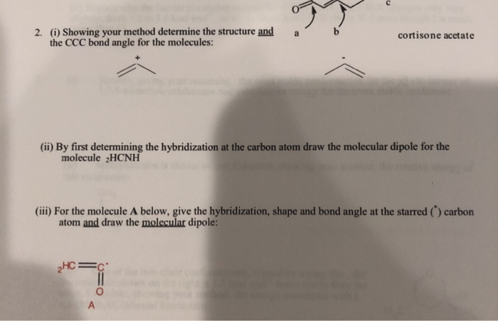 Solved a 2. (i) Showing your method determine the structure | Chegg.com