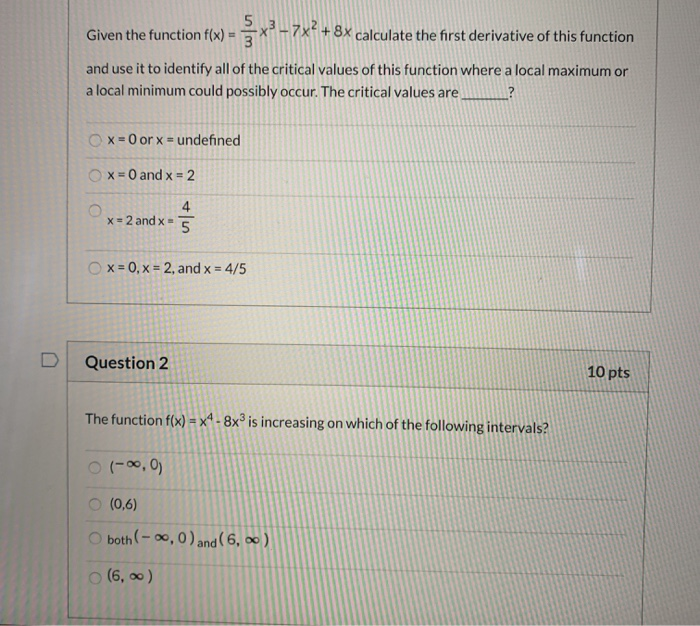 Solved Given the function f(x) = 7x+8x calculate the first | Chegg.com