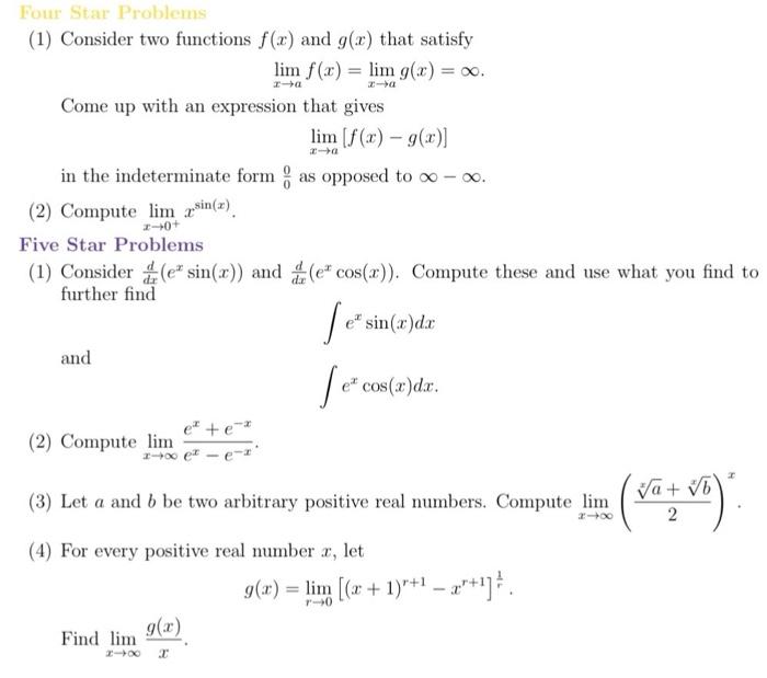 (1) Consider two functions f(x) and g(x) that satisfy | Chegg.com