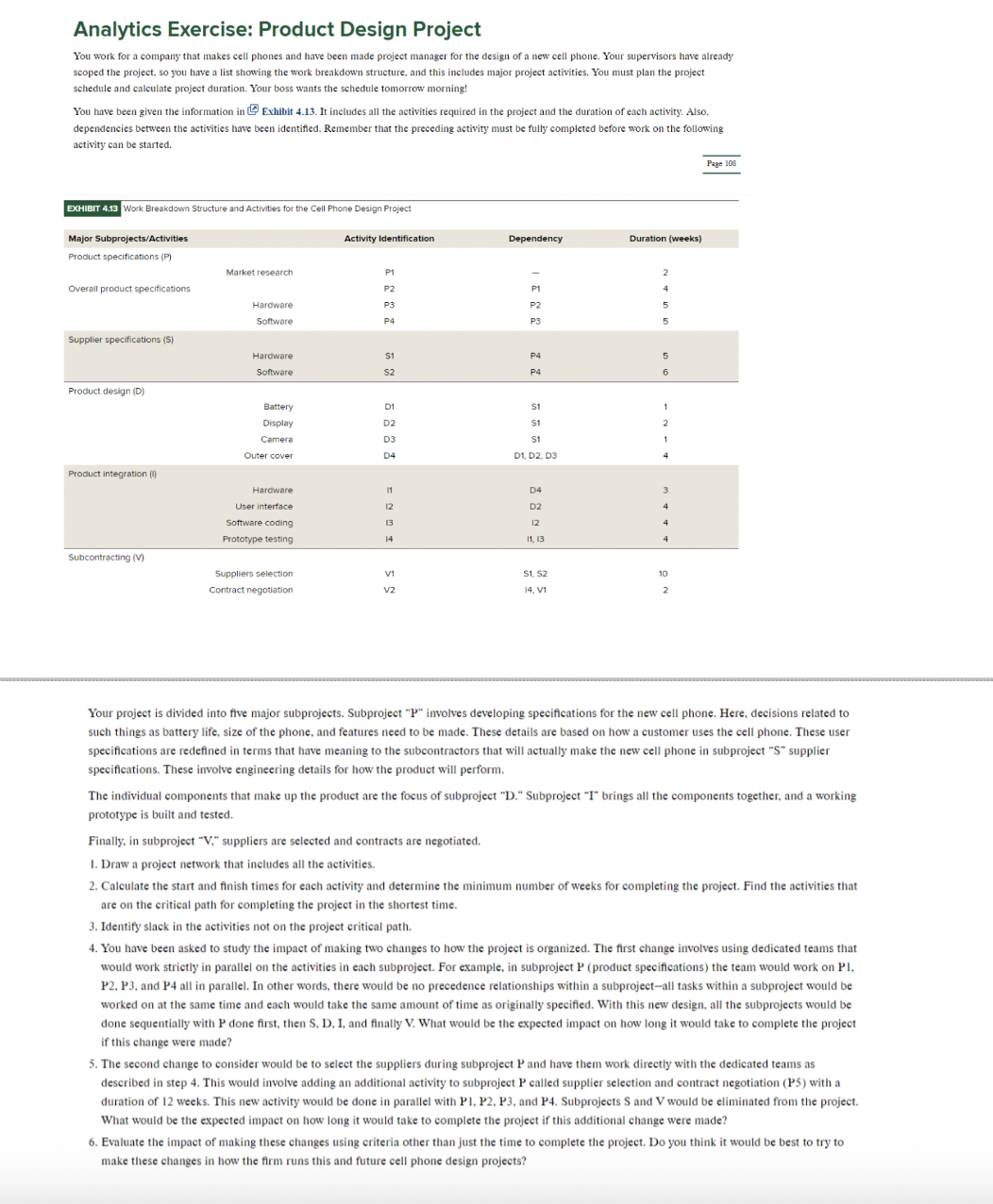 Solved Analytics Exercise: Product Design ProjectYou work | Chegg.com