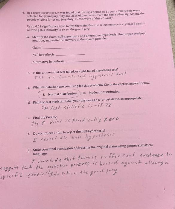Solved 4 In A Recent Court Case It Was Found That During A