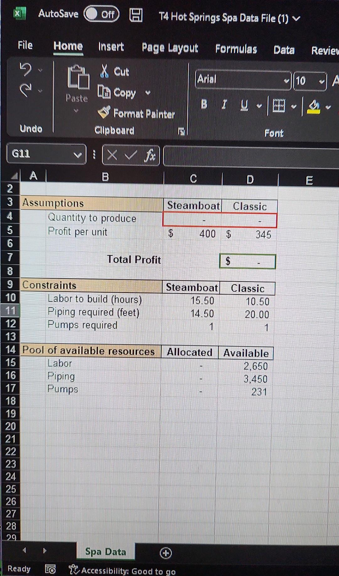 Solved You must populate the Solver menu items to get the | Chegg.com