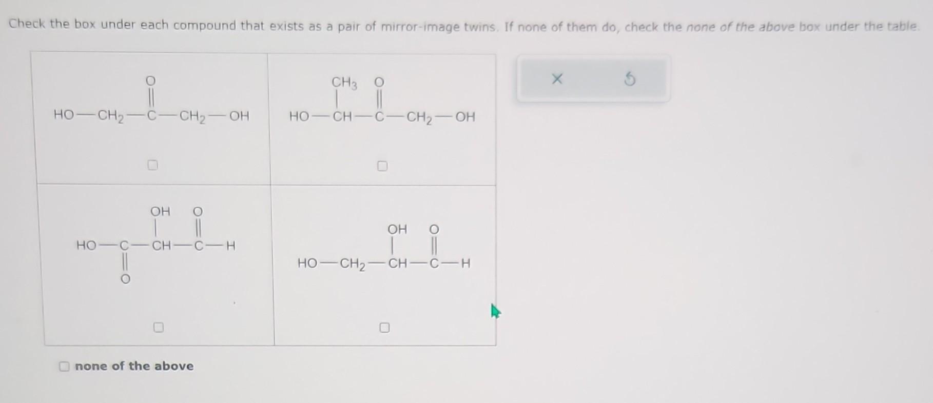Solved Check the box under each compound that exists as a | Chegg.com