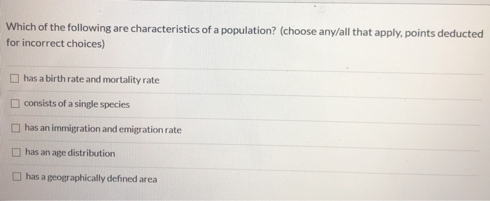Solved Which of the following are characteristics of a | Chegg.com