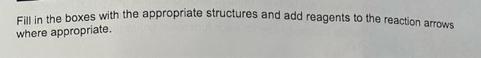 Solved Fill in the boxes with the appropriate structures and | Chegg.com