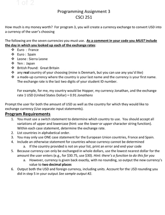 Solved Programming Assignment 3 Csci 251 How Much Is My