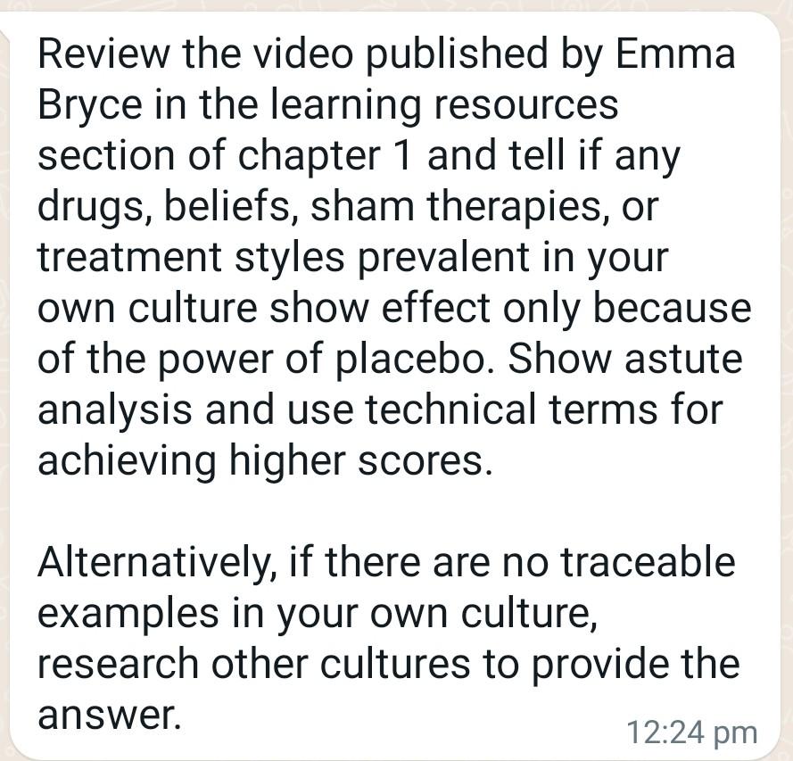 Review the video published by Emma Bryce in the | Chegg.com