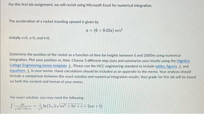 Solved For this first lab assignment, we will revisit using | Chegg.com