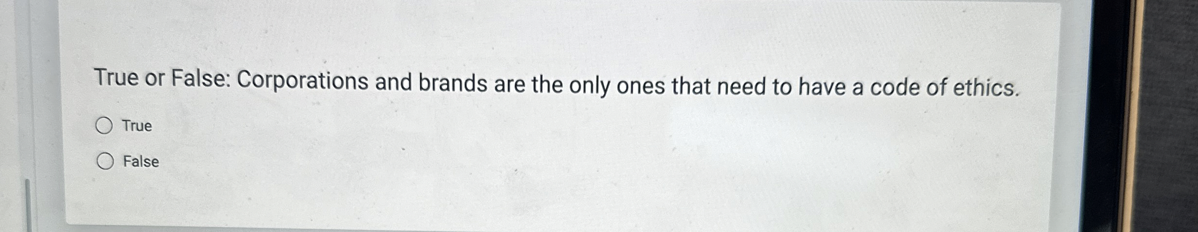 Solved True or False: Corporations and brands are the only | Chegg.com