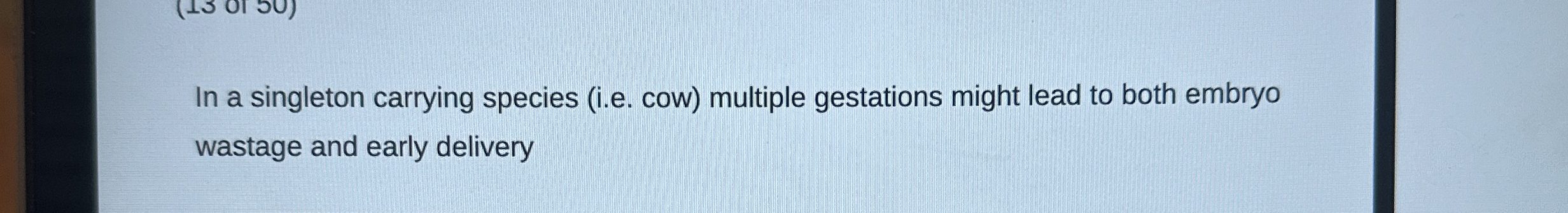 Solved In a singleton carrying species (i.e. ﻿cow) ﻿multiple | Chegg.com