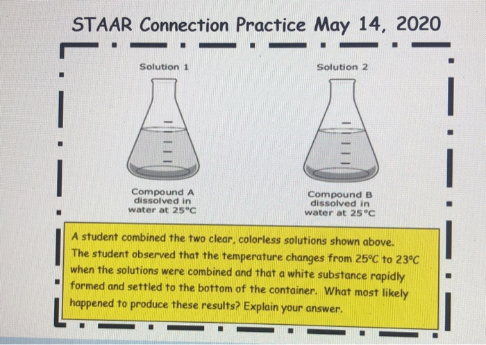 Solved STAAR Connection Practice May 14, 2020 - Solution 1 | Chegg.com