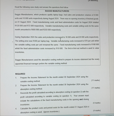 Solved Answer ALL questions.[30 ﻿MARKS]Read the following | Chegg.com