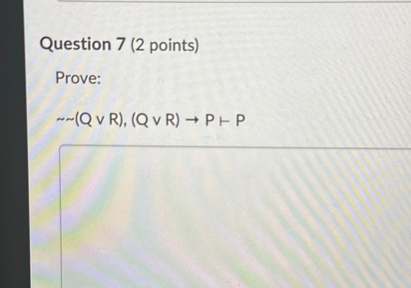 Solved Question 7 (2 ﻿points)Prove:| | Chegg.com