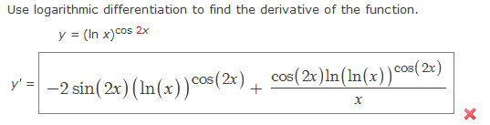 Solved Use logarithmic differentiation to find the | Chegg.com