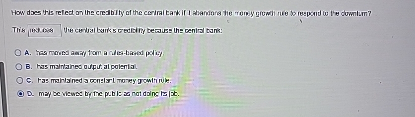 Solved How does this reflect on the credibility of the | Chegg.com