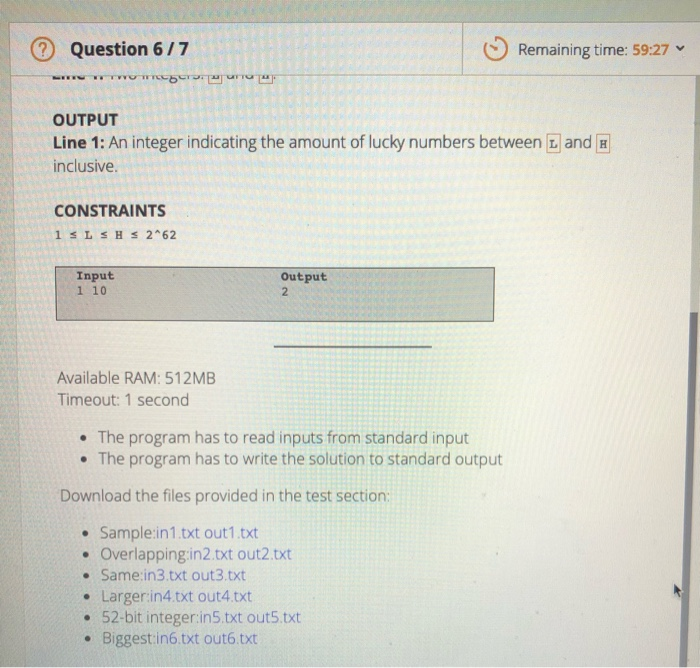 Solved A lucky number is a 10-based number, which has at | Chegg.com