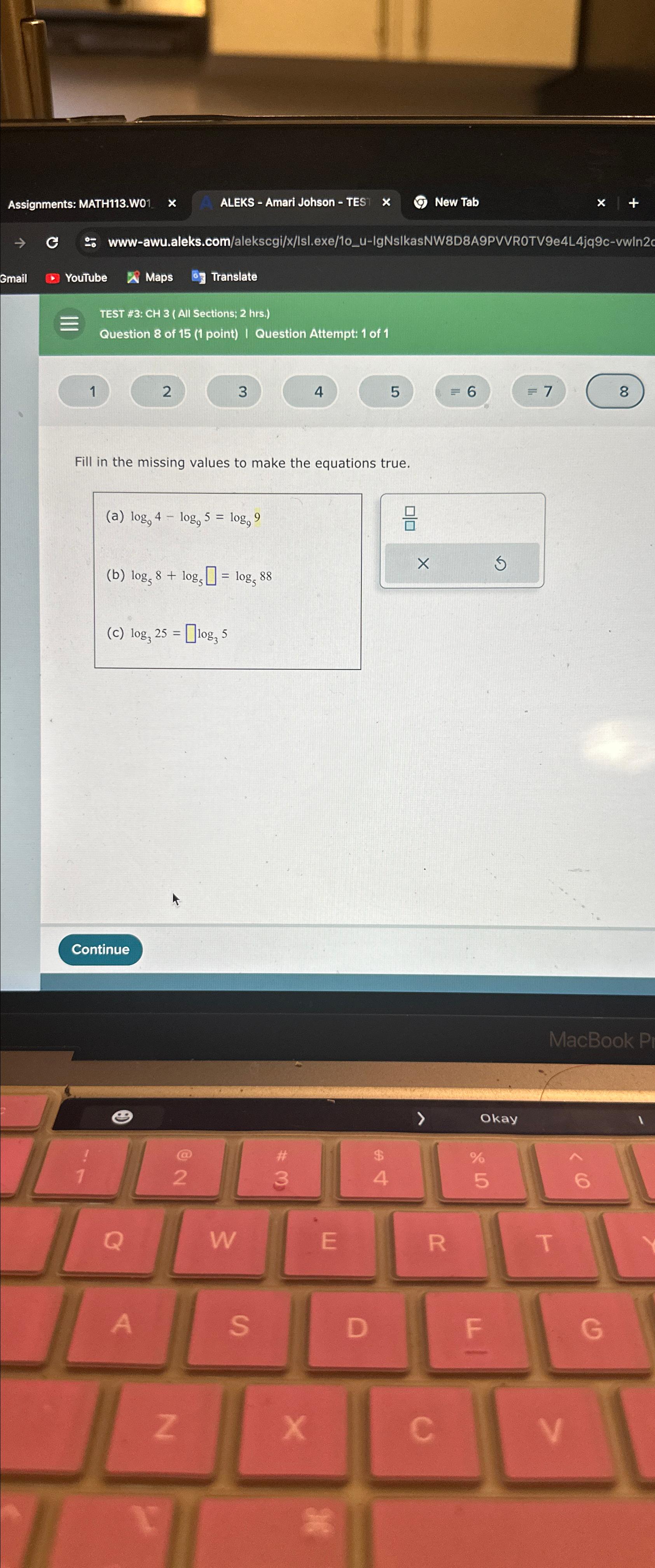 Solved 2345-=6-=78Fill in the missing values to make the | Chegg.com