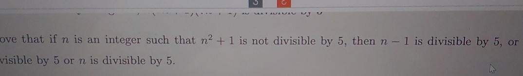 Solved ove that if n ﻿is an integer such that n2+1 ﻿is not | Chegg.com