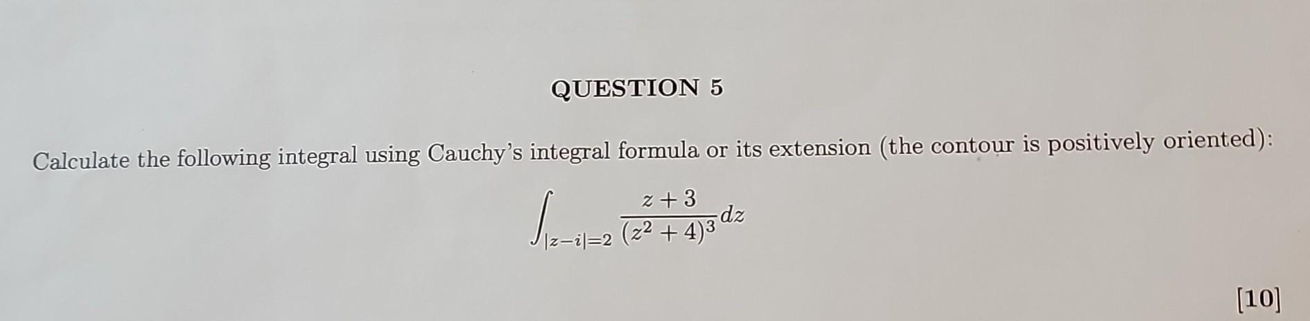 Solved ∫∣z−i∣=2(z2+4)3z+3dz | Chegg.com