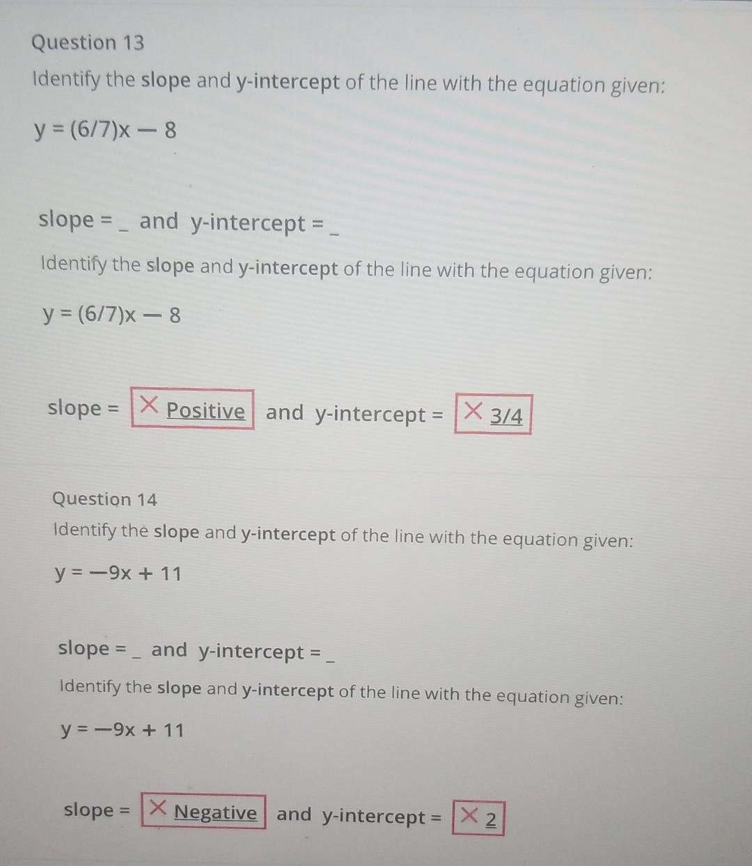 Solved Question 1 Rewrite the equation in slope-intercept | Chegg.com